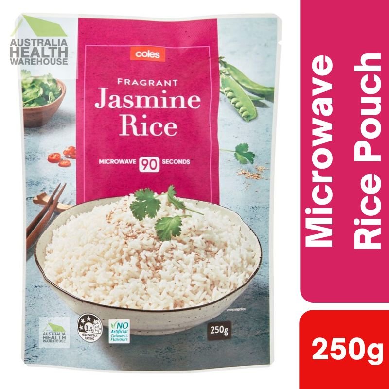 Coles Fragrant Jasmine Microwave Rice 250g – Australia Health Warehouse