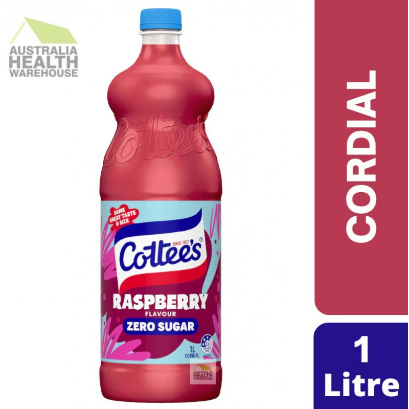 [Expiry: 09/11/2026] Cottee's Zero Sugar Cordial Raspberry Cordial Bot ...