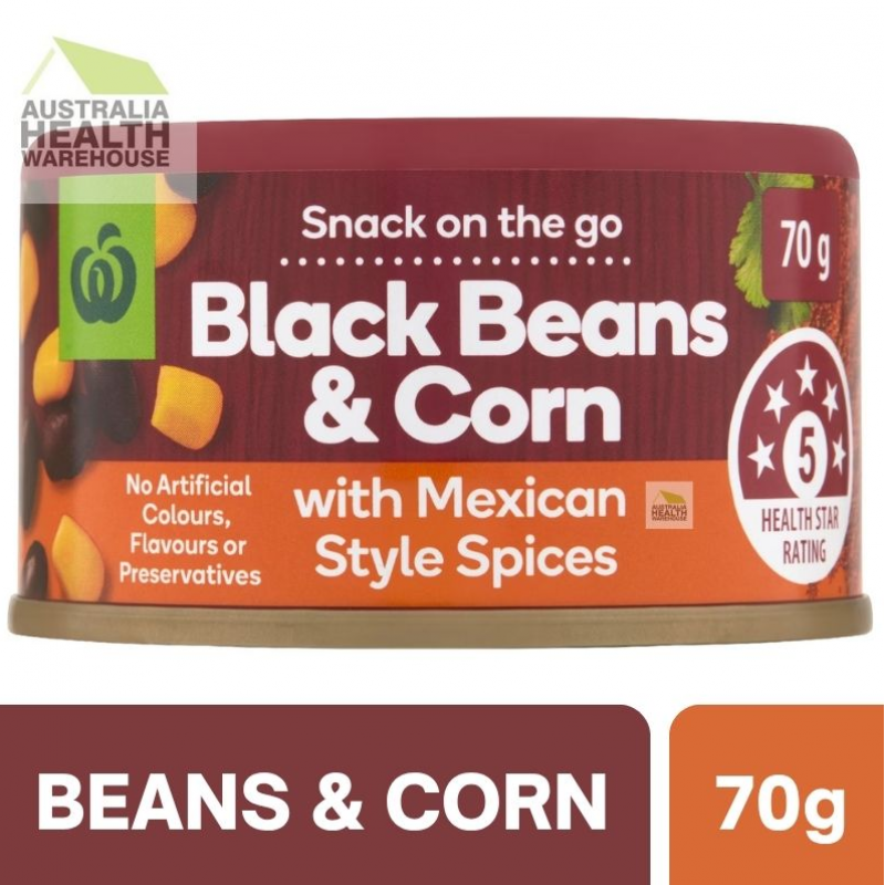 Woolworths Black Beans & Corn with Mexican Style Spices 70g – Australia ...