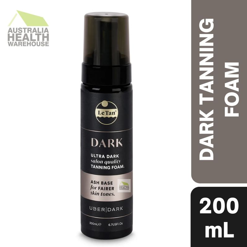 Le Tan Uber Dark Tanning Foam Ash Base 200mL – Australia Health Warehouse