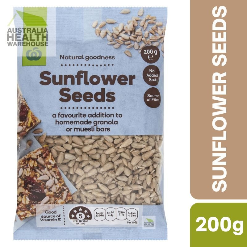[Expiry: 22/06/2026] Woolworths Sunflower Seeds 200g – Australia Health ...