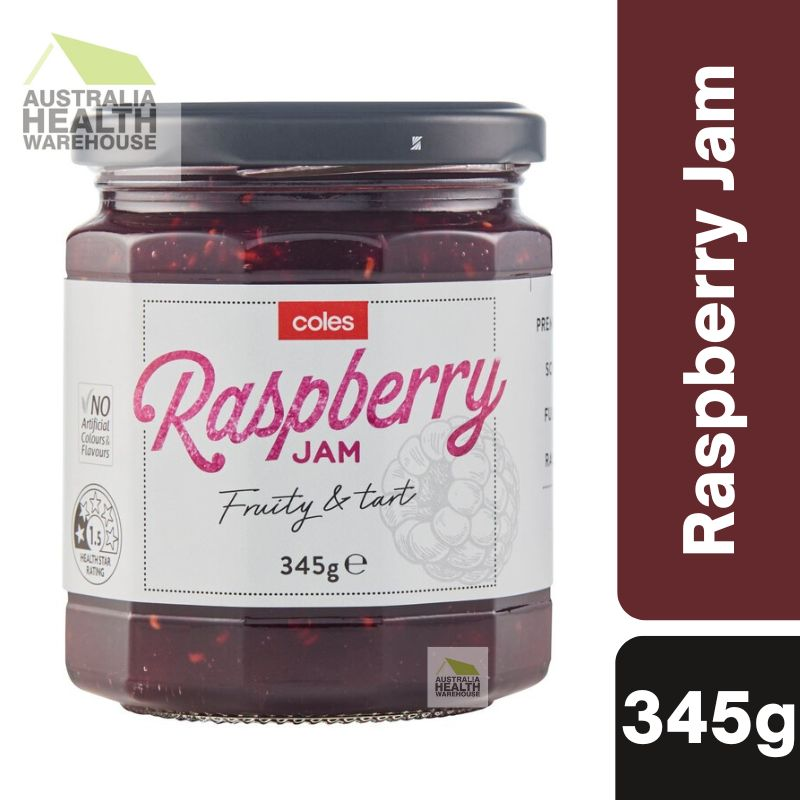 [CLEARANCE Expiry: 25/07/2025] Coles Premium Raspberry Jam 345g ...