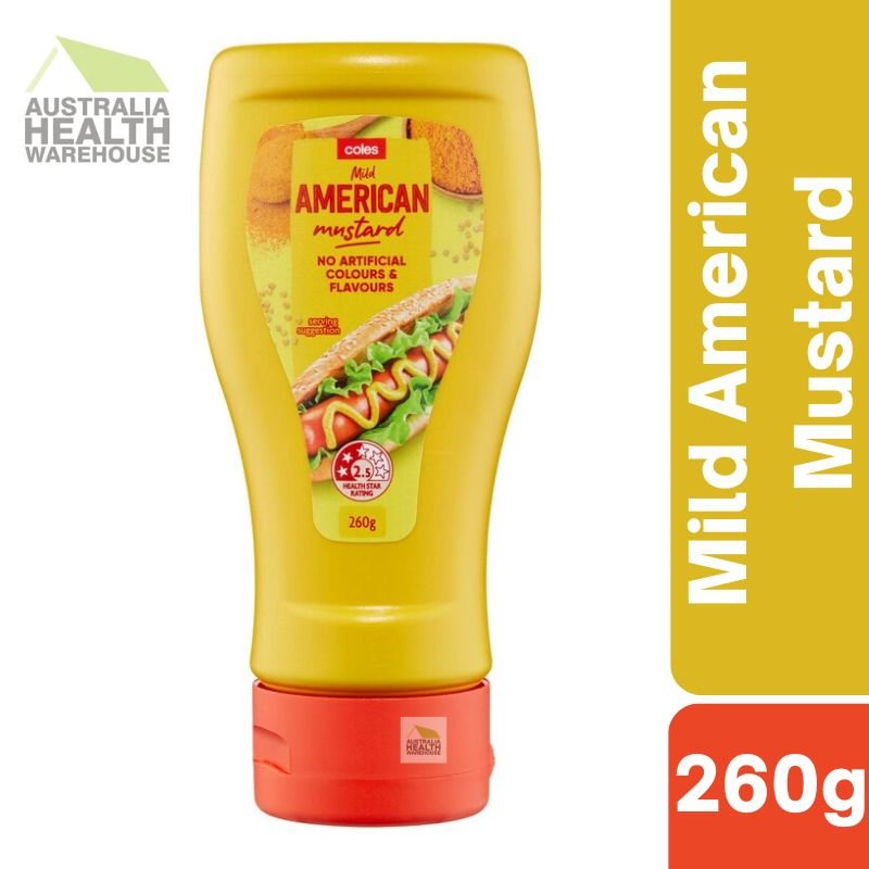 [CLEARANCE Expiry: 13/12/2024] Coles Mild American Mustard 260g ...