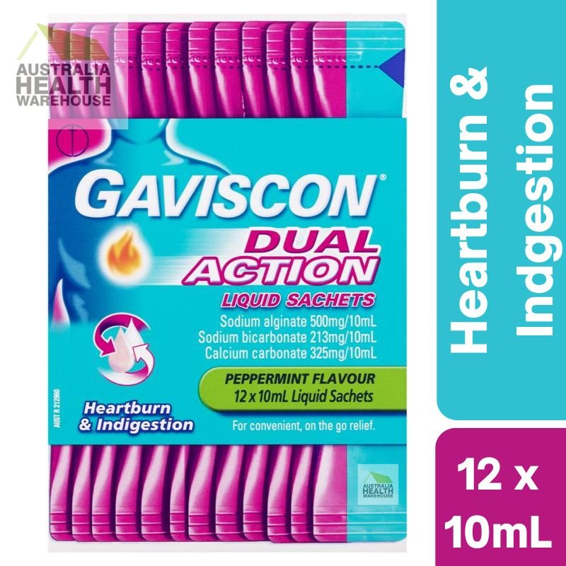 [Expiry: 01/2026] Gaviscon Dual Action Liquid Sachets 12 x 10mL ...