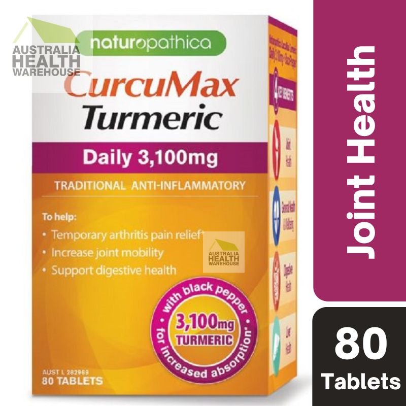 [CLEARANCE Expiry: 05/2025] Naturopathica Curcumax Daily Care 80 Table ...