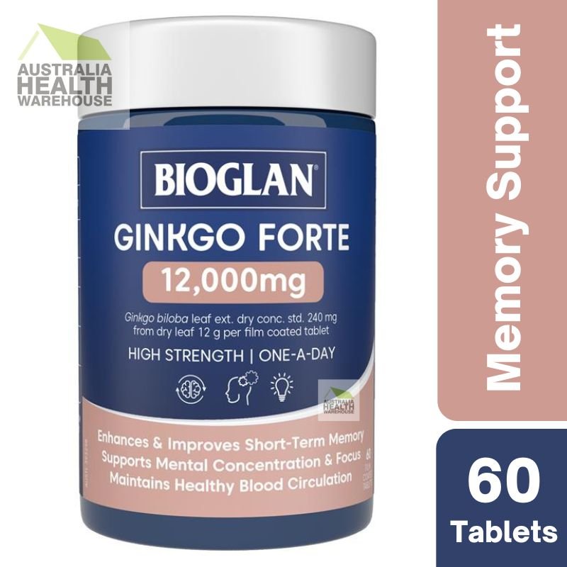 [Expiry: 11/2027] Bioglan Gingko Forte 12000mg 60 Tablets – Australia ...