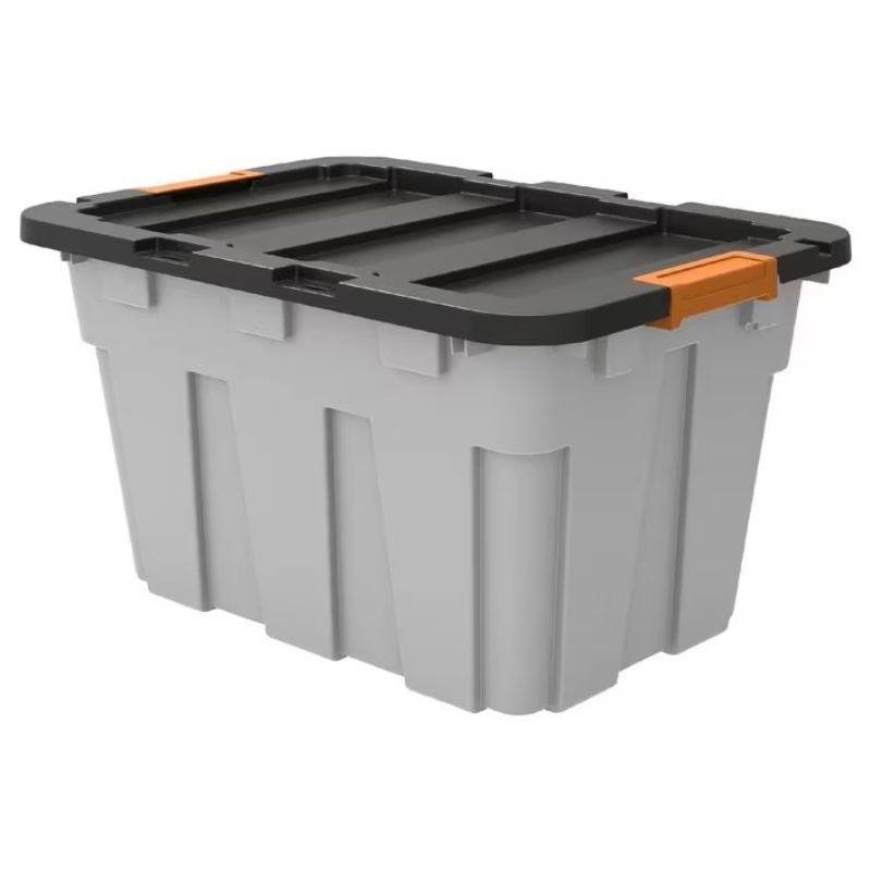 Heavy Duty Container Grey- 55 Litre with Black Lid – Australia Health ...