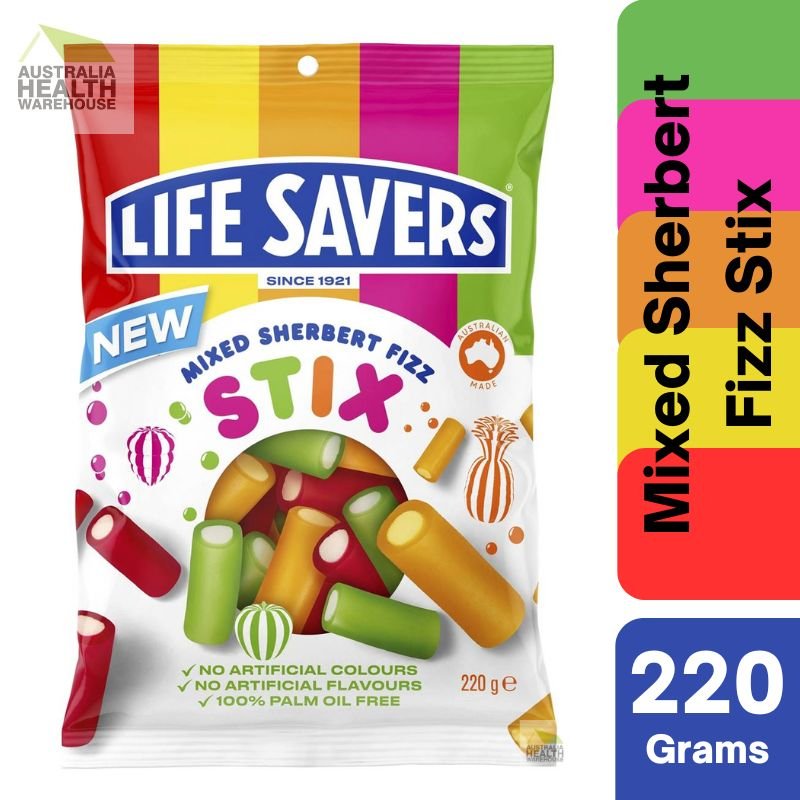 [EXP: 05/06/24] Lifesavers Mixed Sherbert Fizz Stix 220g – Australia ...
