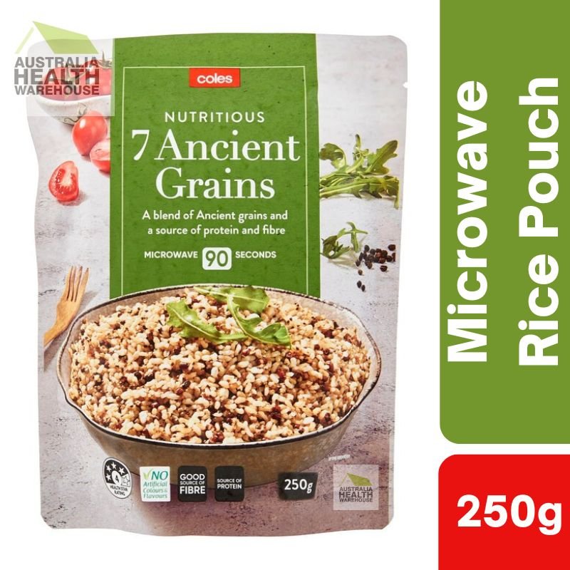 [Expiry: 12/08/2026] Coles Nutritious 7 Ancient Grains Microwave Rice ...