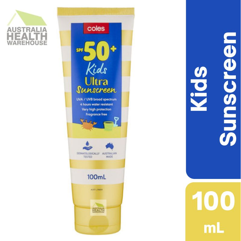 [Expiry: 09/2027] Coles SPF 50+ Kids Ultra Sunscreen Tube 100mL ...