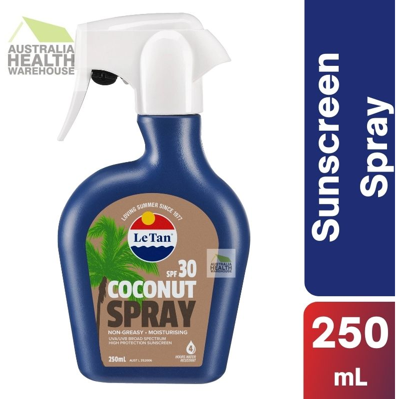 [Expiry: 10/2026] Le Tan SPF 30+ Coconut Sunscreen Spray 250mL ...