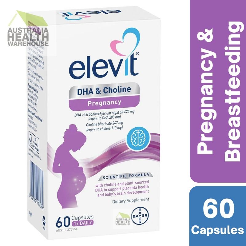[Expiry: 09/2026] Elevit DHA + Choline for Pregnancy 60 Capsules ...